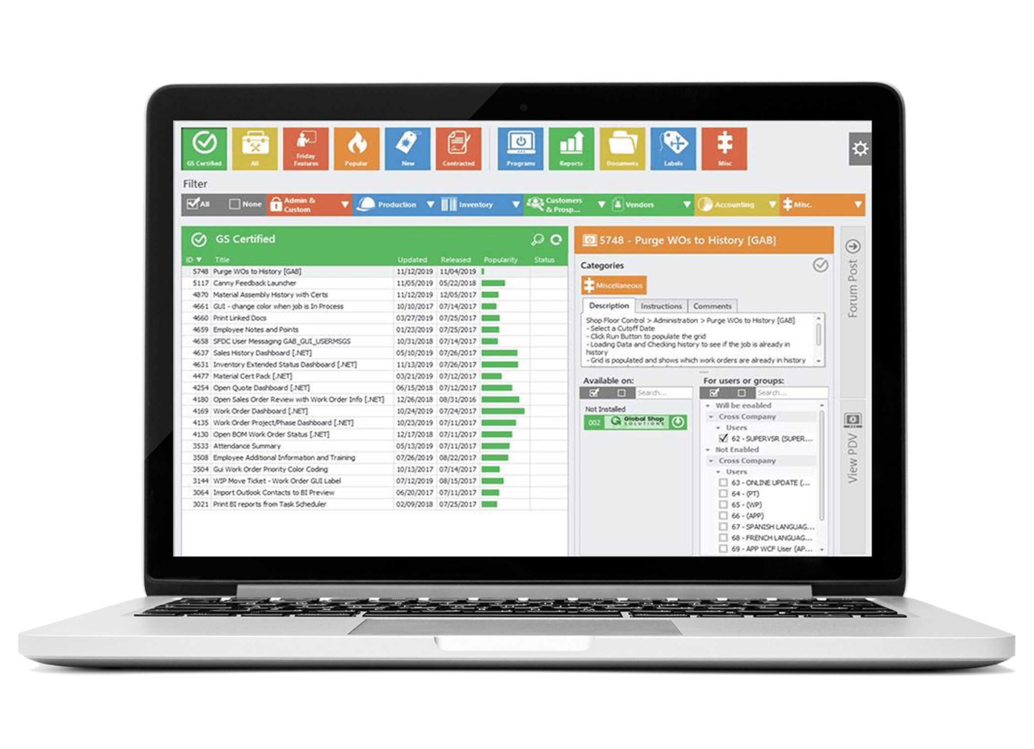 New ARC Projects and Tools | Global Shop Solutions