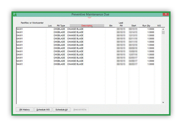 Preventative Maintenance Software for Manufacturing | Global Shop Solutions