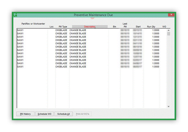 Preventative Maintenance Software for Manufacturing | Global Shop Solutions