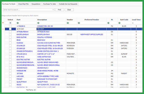 Purchasing Software for Manufacturing | Global Shop Solutions
