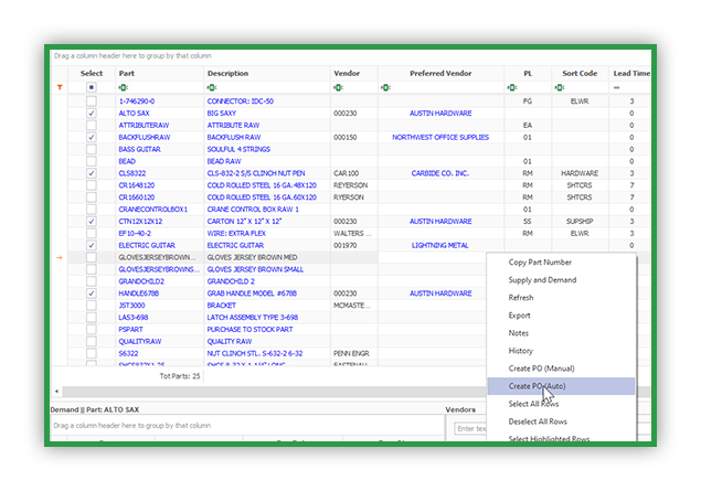 Purchasing Software for Manufacturing | Global Shop Solutions