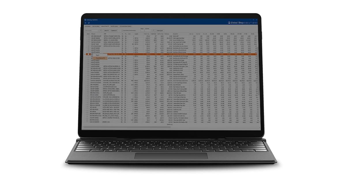 CAD Interface Software For Manufacturing | Global Shop Solutions
