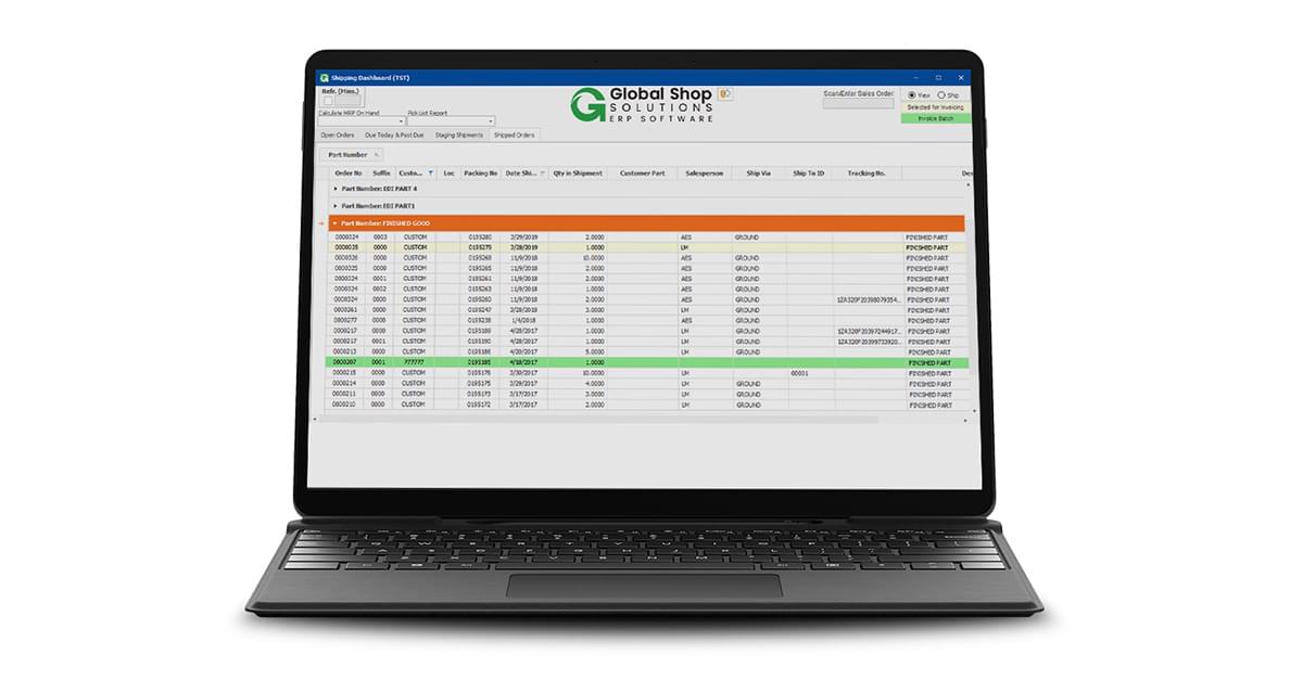 Shipping Software for Manufacturers | Global Shop Solutions